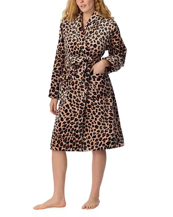 Kate Spade New York Belted Chenille Bathrobe - Brown Print