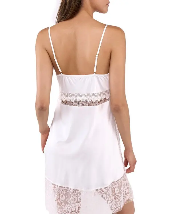 Flora Nikrooz Skyler Lace Trim Satin Chemise