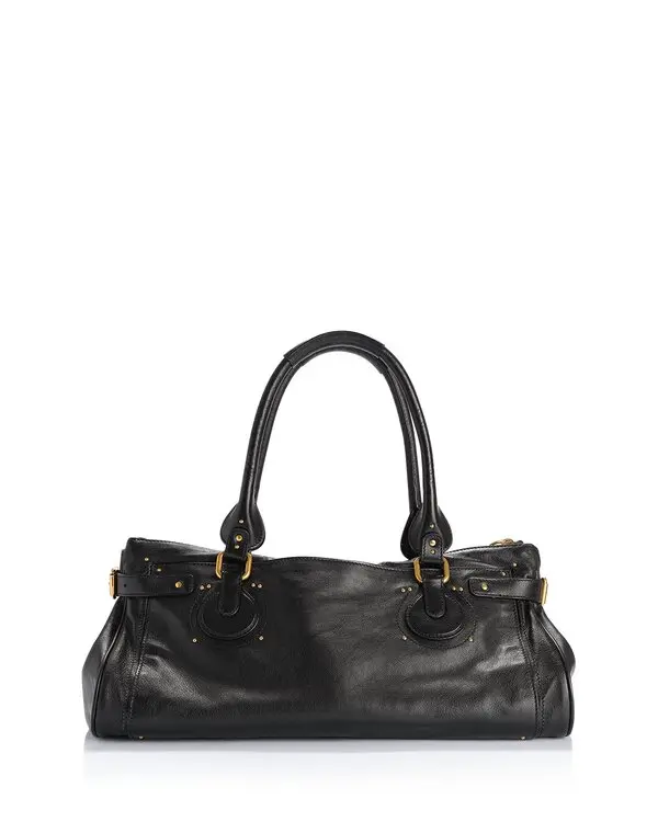 Chloé Paddington Extra Large Leather Shoulder Bag - Black