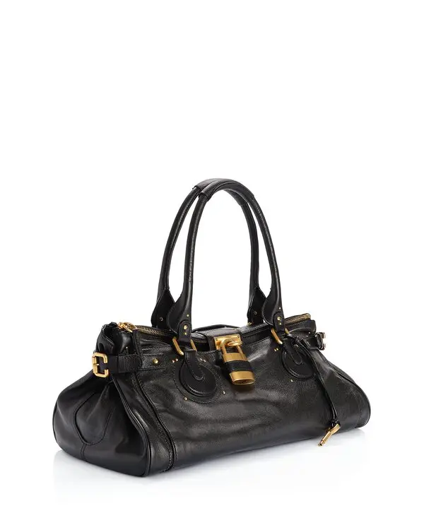 Chloé Paddington Extra Large Leather Shoulder Bag - Black
