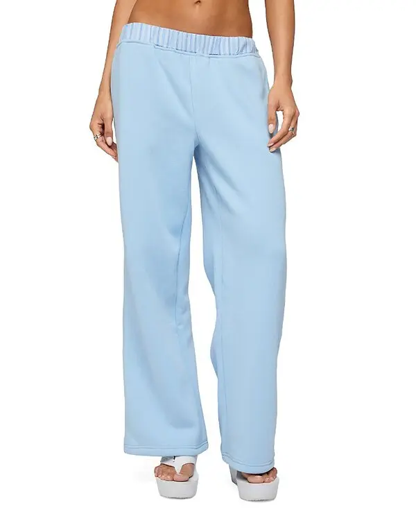 EDIKTED Core Stripey Wide Leg Sweatpants
