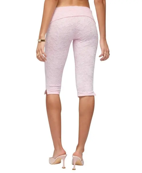 EDIKTED Talisa Foldover Lace Capri Leggings