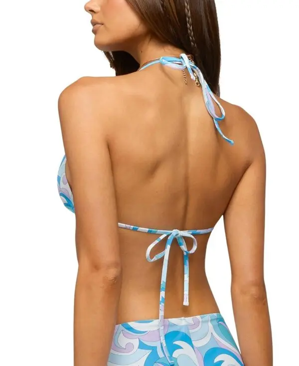 EDIKTED Cassa Paisley Triangle Bikini Top