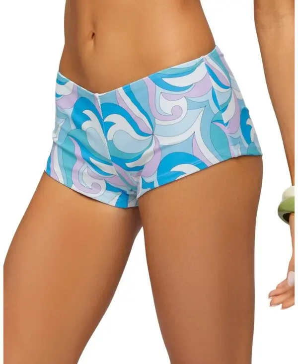 EDIKTED Cassa Paisley Boyshort Bikini Bottom
