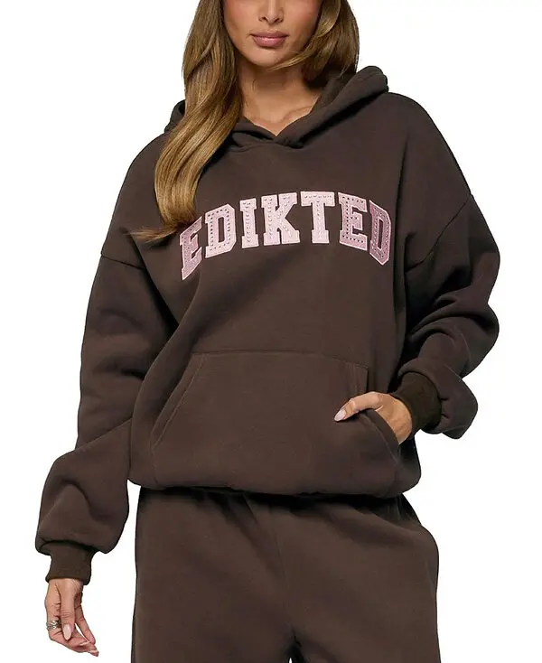 EDIKTED Glow Rhinestone Hoodie