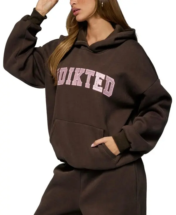 EDIKTED Glow Rhinestone Hoodie