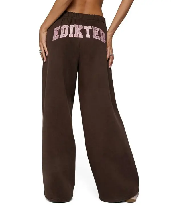 EDIKTED Glow Rhinestone Sweatpants