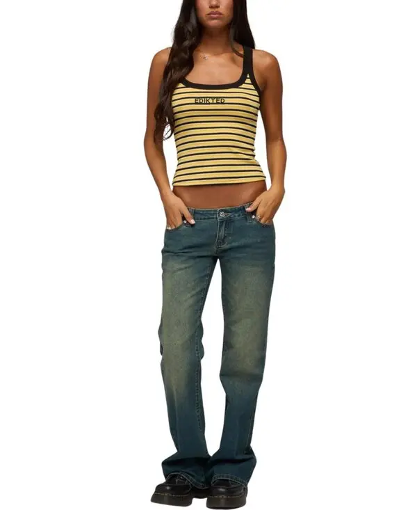 EDIKTED Energy Striped Ribbed Tank Top