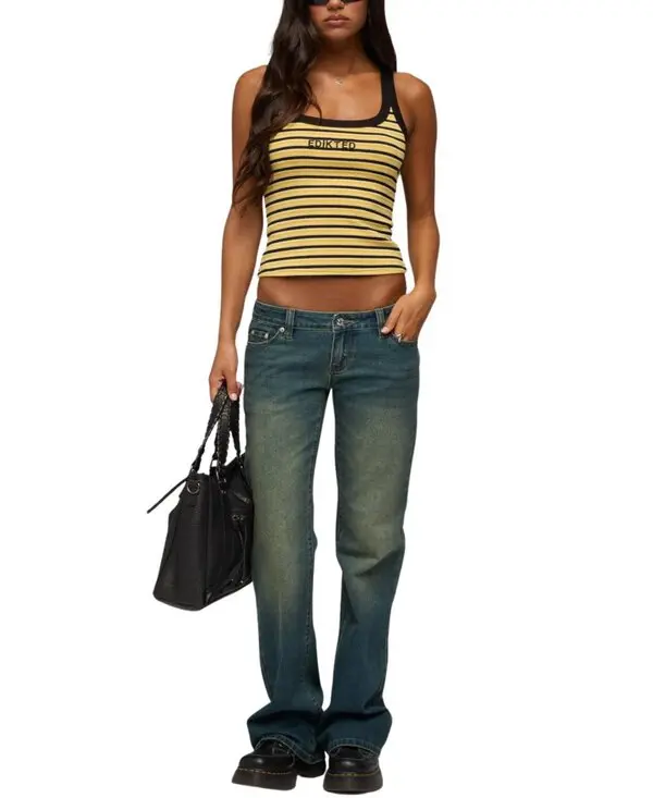 EDIKTED Energy Striped Ribbed Tank Top