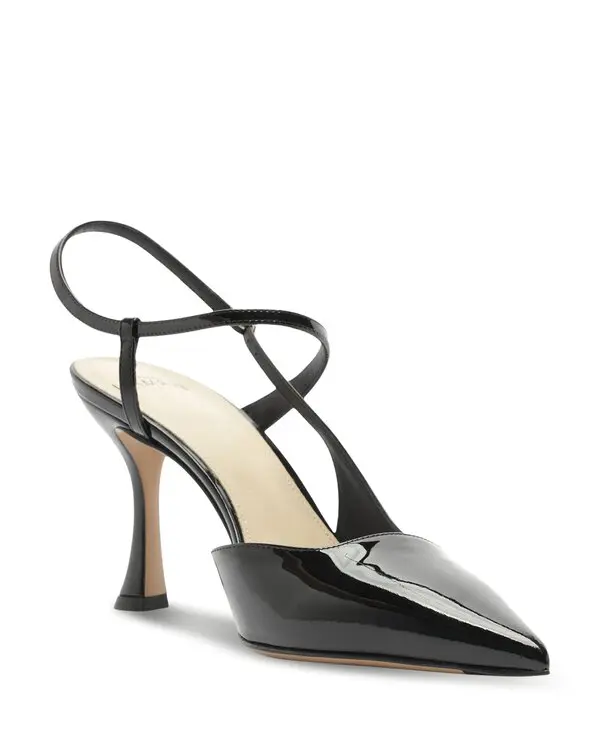 ALEXANDRE BIRMAN Tita Wrap 85 Patent Leather Slingback High Heel Pumps