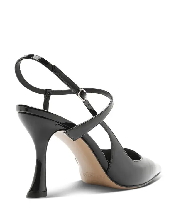 ALEXANDRE BIRMAN Tita Wrap 85 Patent Leather Slingback High Heel Pumps