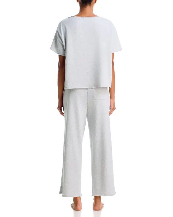525 America Raw Edge Short Sleeve Cotton Blend Pajama Set Exclusive