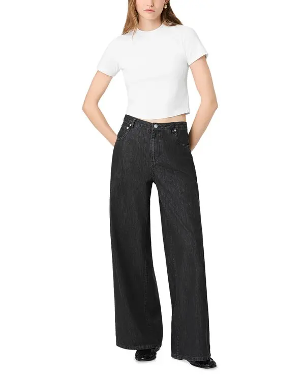 French Connection Elton Denim High Rise Wide Leg Jeans