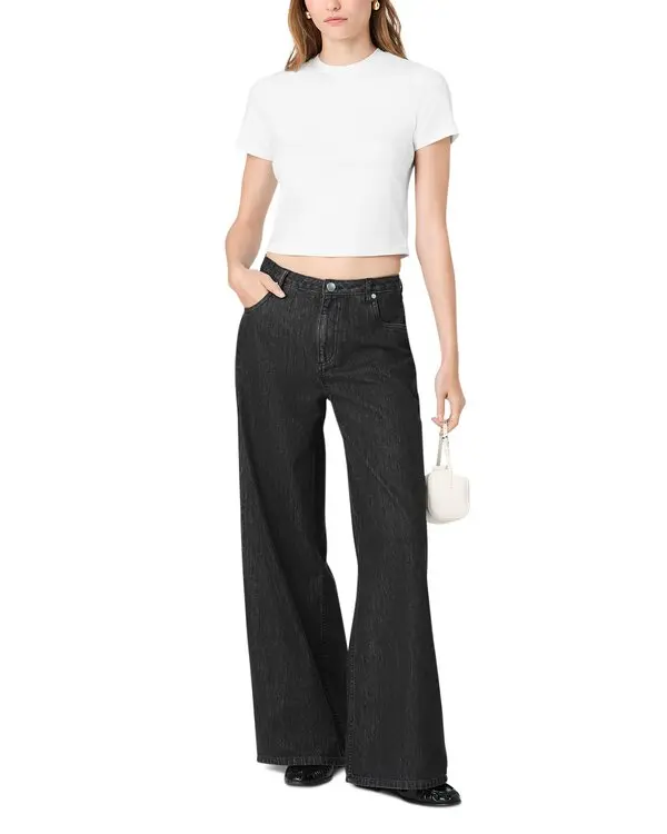 French Connection Elton Denim High Rise Wide Leg Jeans