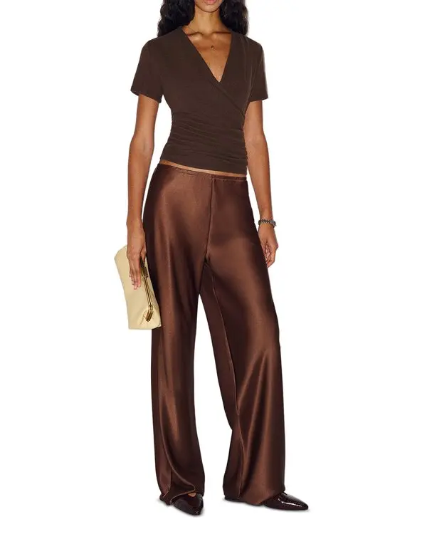 REFORMATION Larah Surplice Neck Knit Top