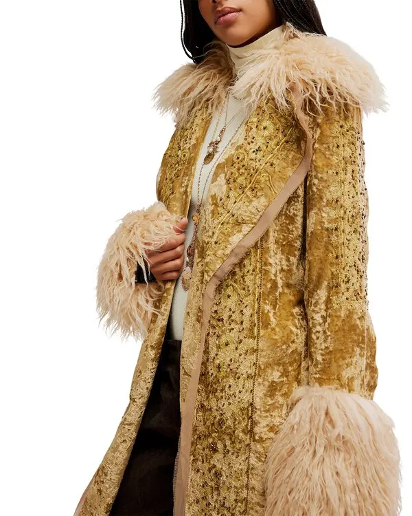 Free People Pyre Embellished Duster Cardigan Sweater