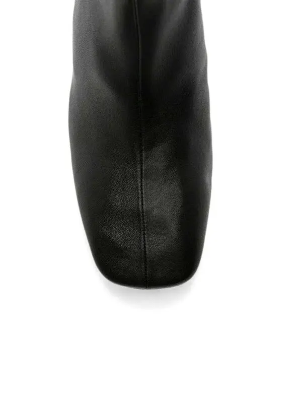 Dries Van Noten Leather Heeled Ankle Boots - Black