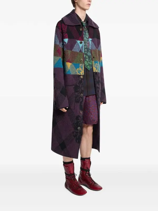 Dries Van Noten Patchwork Wool Cardigan