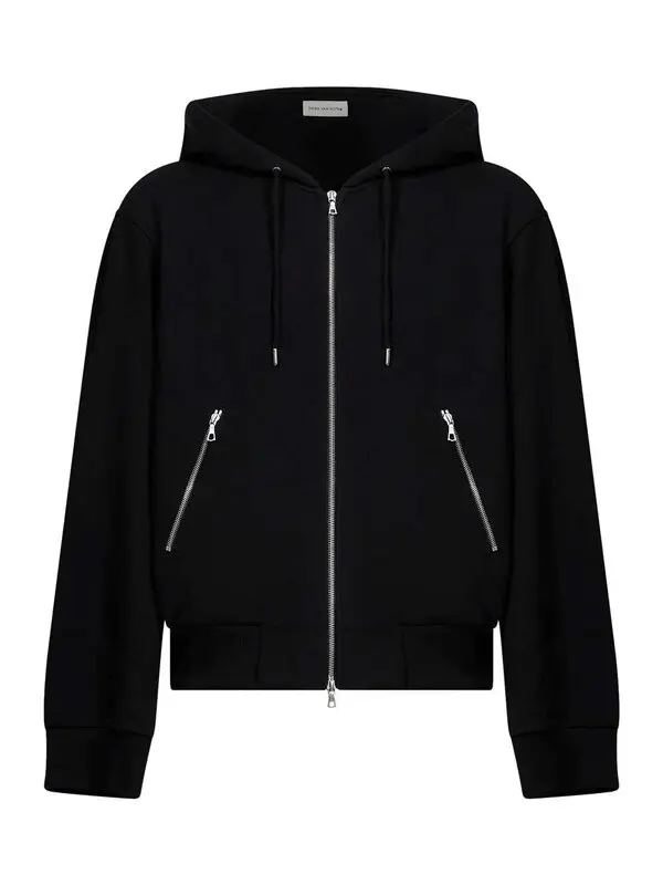Dries Van Noten Oversized Zip-up Hoodie - Black