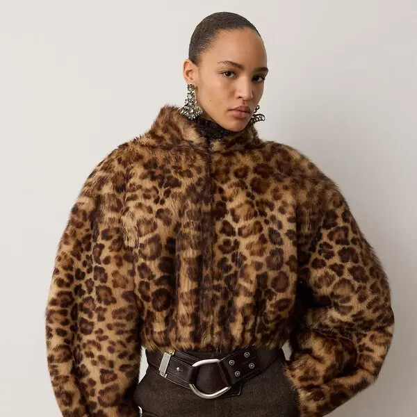 Ralph Lauren Balvin Leopard-print Lamb-shearling Coat - Tan Multi