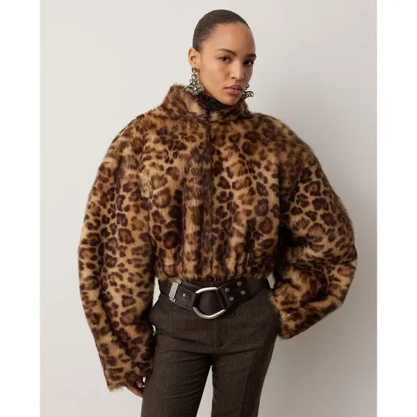 Ralph Lauren Balvin Leopard-print Lamb-shearling Coat