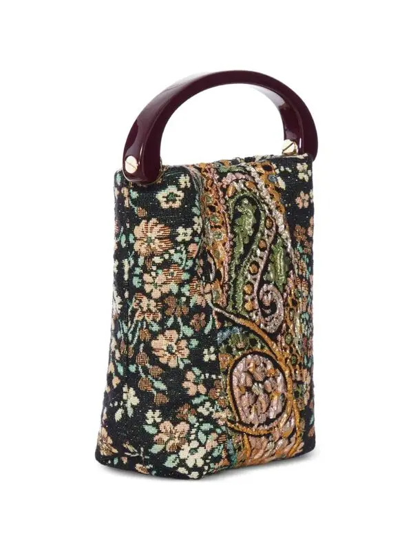 Dries Van Noten Crisp Micro Bag With Multicolored Floral Print