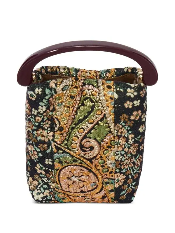Dries Van Noten Crisp Micro Bag With Multicolored Floral Print