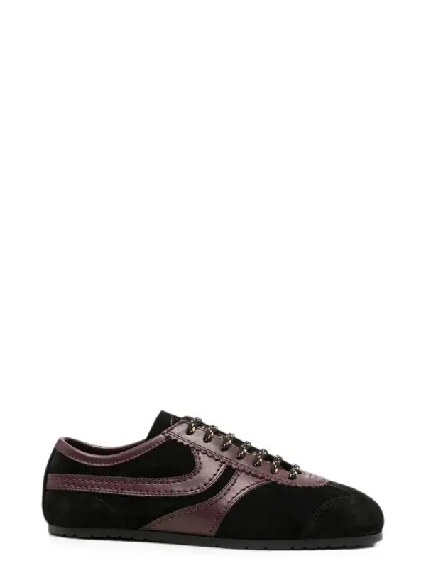 Dries Van Noten Panelled Leather Sneakers - Black