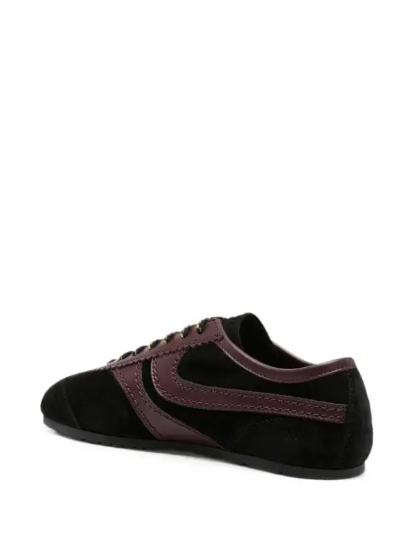 Dries Van Noten Panelled Leather Sneakers - Black