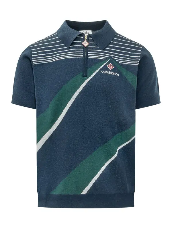 Casablanca Pyramid Jacquard Polo Shirt