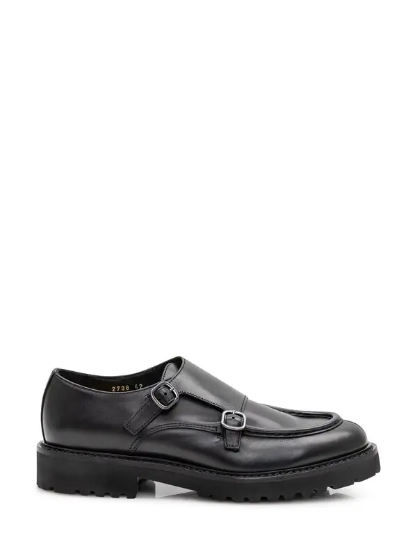 DOUCAL'S Double Buckle Loafers