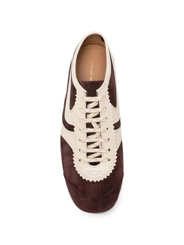 Dries Van Noten Purple Leather Panelled Sneakers