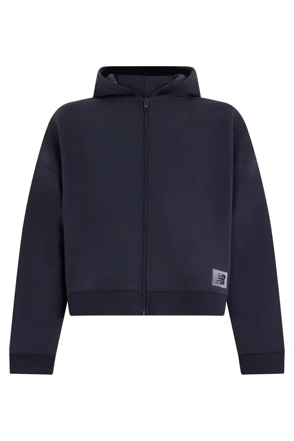 NEW BALANCE Hooded Zip-up Sweatshirt With High Collar