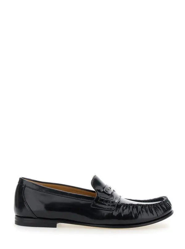 Fendi S 100% Calfskin Loafers - Black