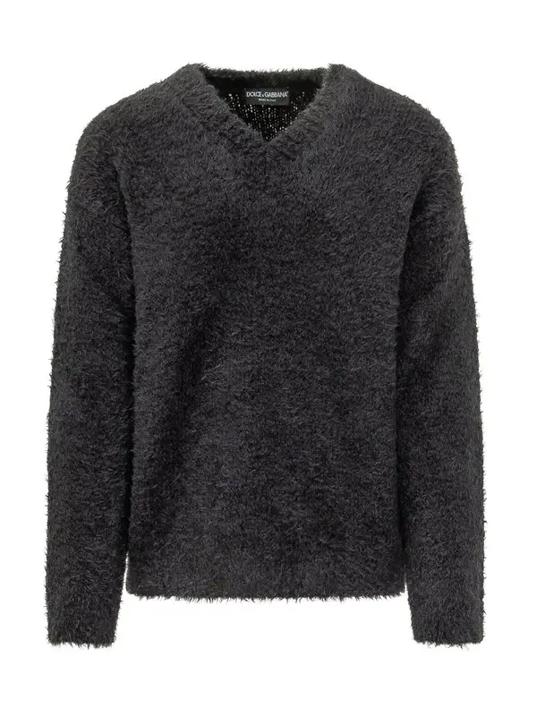 Dolce & Gabbana V-neck Knit Pullover Sweater
