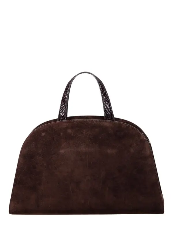 Tory Burch Suede & Leather Handbag - Brown