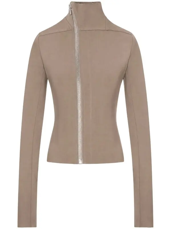 Rick Owens Fitted Zip-up High-neck Jacket - Grey