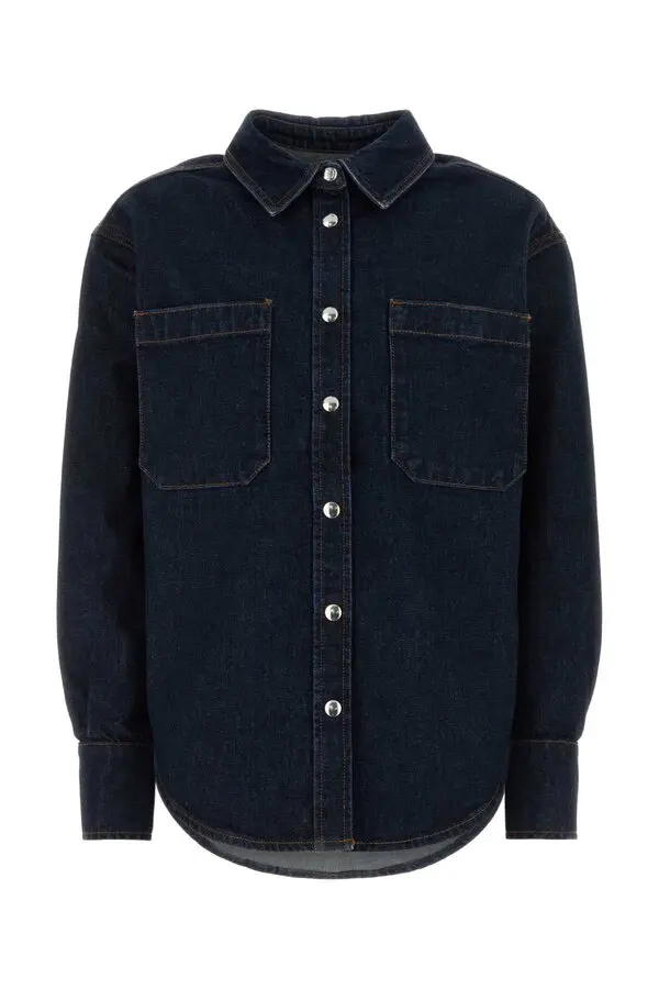 ANINE BING Denim Samy Shirt For - Blue