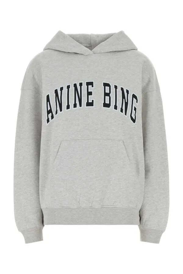 ANINE BING Light Cotton Harvey Oversize Sweatshirt - Grey