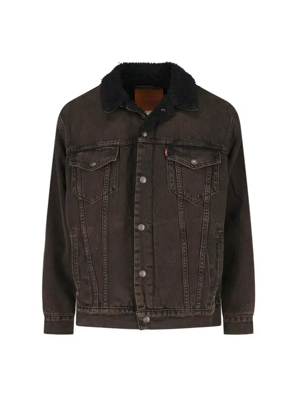 LEVI'S STRAUSS Sherpa-trim Denim Jacket In 100% Cotton