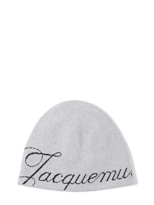 Jacquemus Wool Cashmere Beanie Hat - Grey