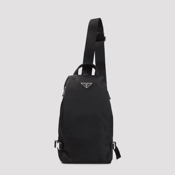 Prada Nylon Backpack, 18cm X 32cm X 10cm - Black
