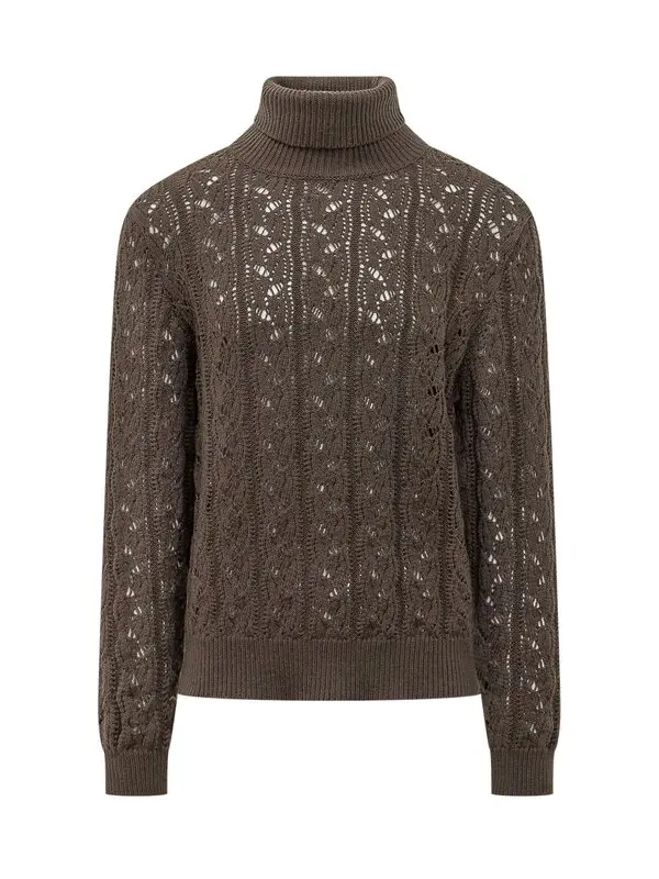 AMARANTO Turtleneck Knit Sweater