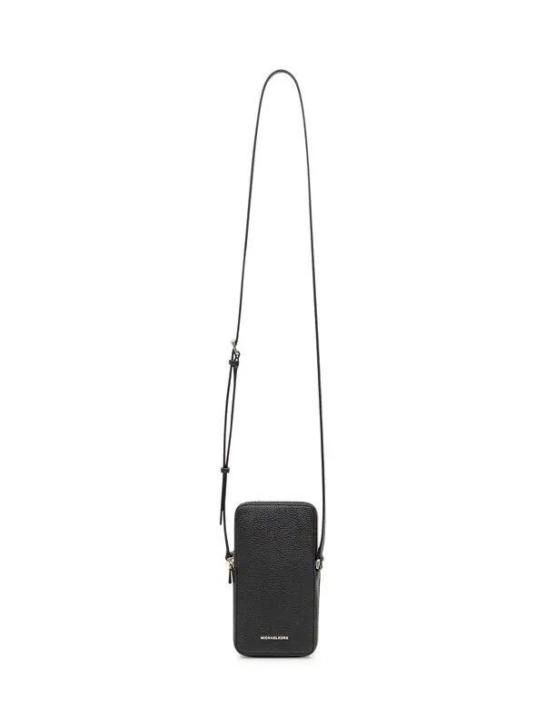 Michael Kors Jet Set Mini Double Zip Phone Crossbody Bag In 100% Cow Leather - Black