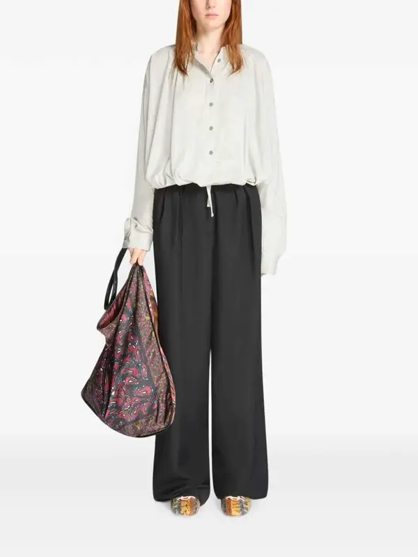 Dries Van Noten Belted Pleated Trousers