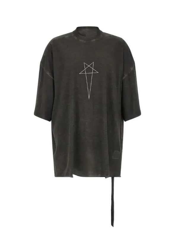 Rick Owens T-shirt Tommy T Faded /silver - Black