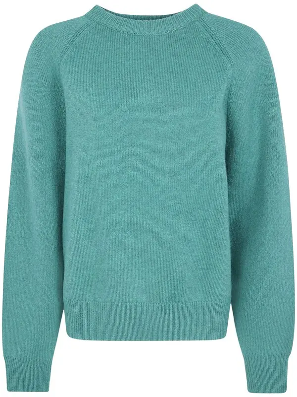 THE FRANKIE SHOP Lina Crewneck Wool Sweater In Regular Fit - Green