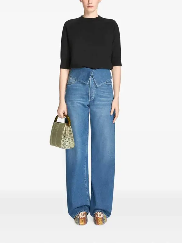 Dries Van Noten Folded-waist Jeans