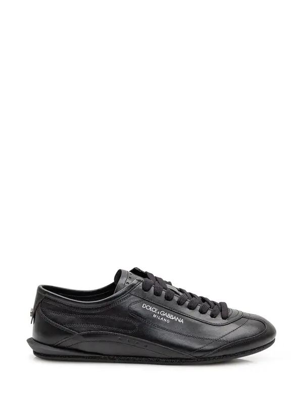 Dolce & Gabbana Low-top Vitello Leather Sneaker - Nero