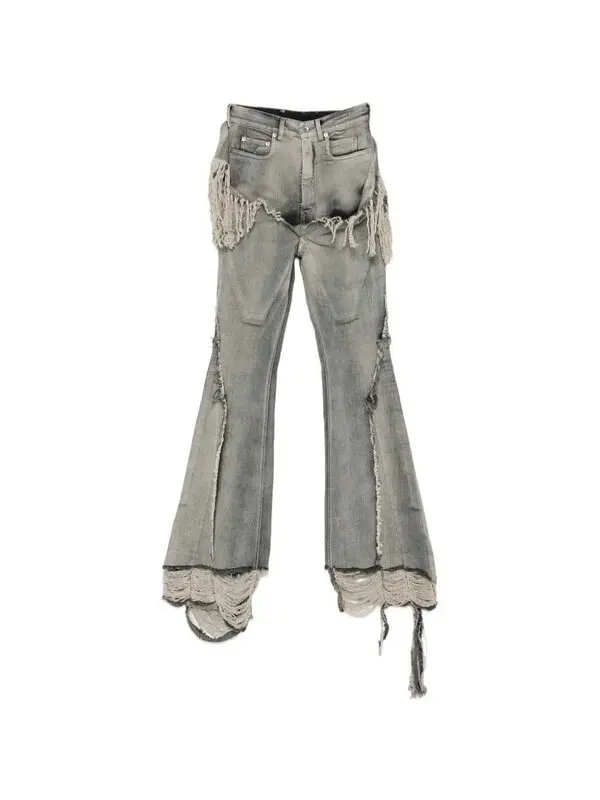 Rick Owens Fringed Flared Jeans